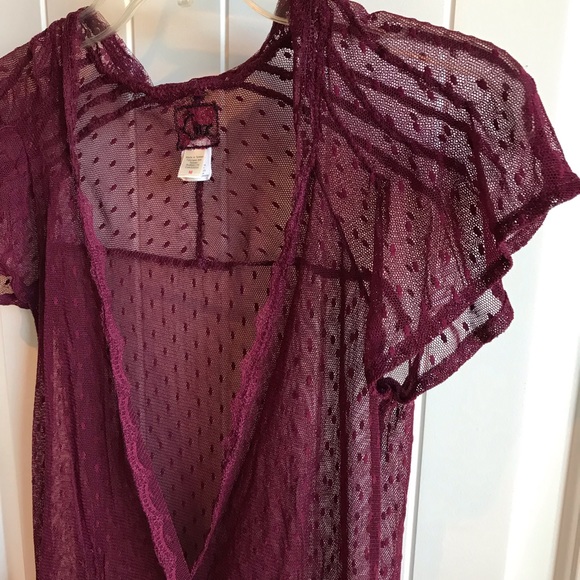 Dresses | Maroon Lace Dress Medium | Poshmark